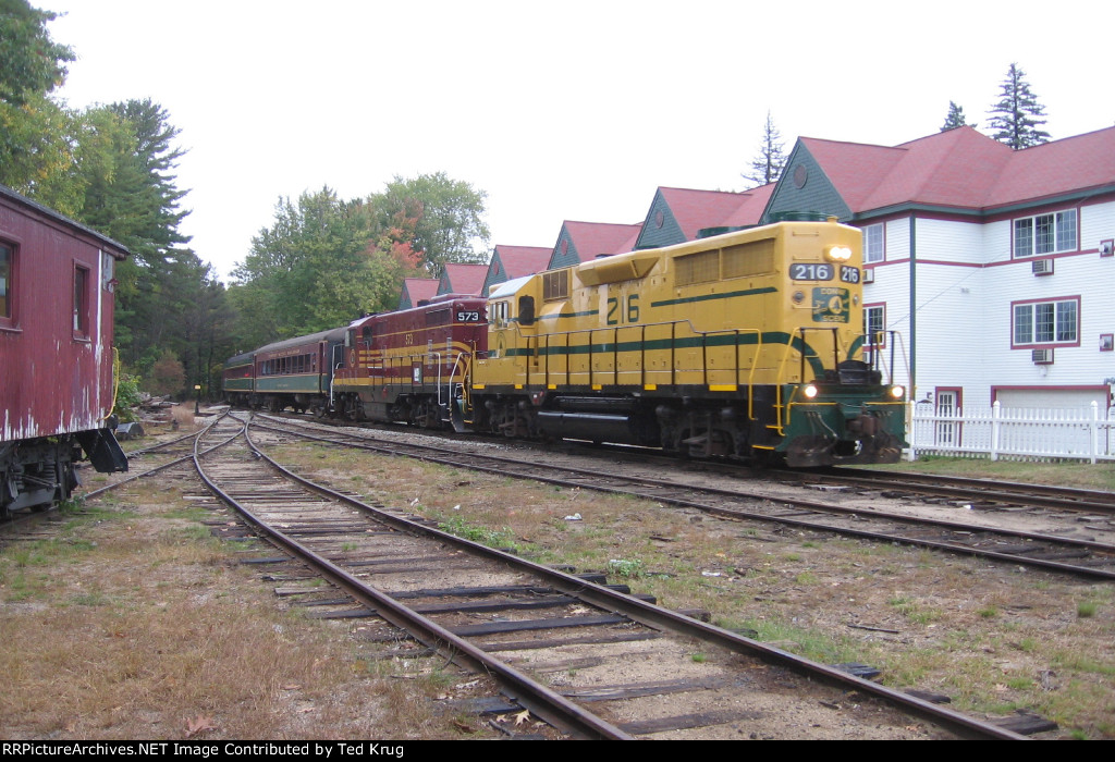 CSRX 216 & 573 haul the Notch Train